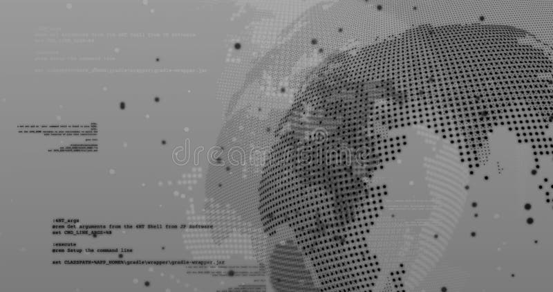 Animation of Digital Globe with Binary Code Overlaying Abstract Background Stock Footage - Video ...