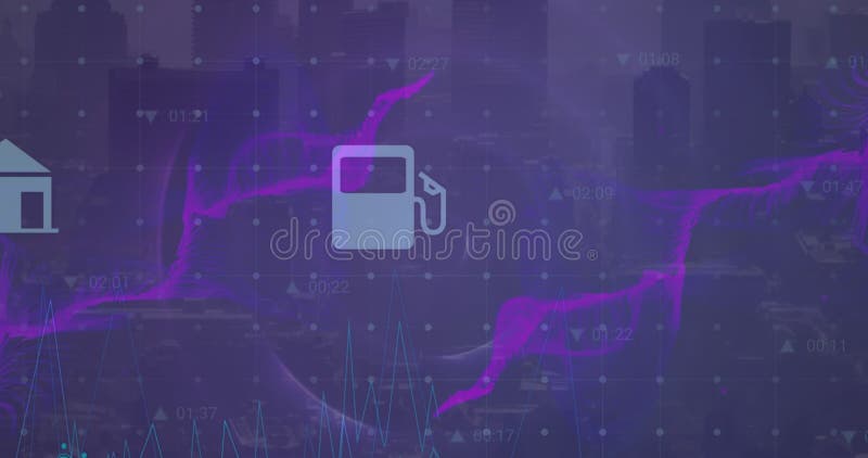 Animation Of Digital Icons And Data Processing Stock Video Video Of