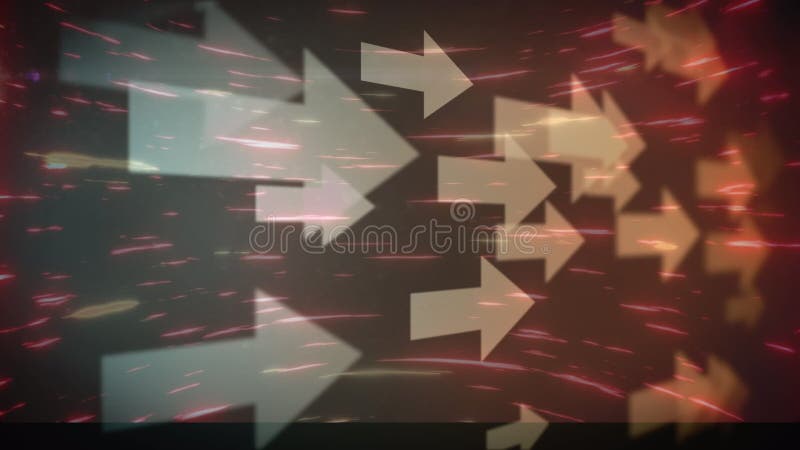 Multiple Arrow Icons Against Moving Light Trails Stock Footage - Video ...