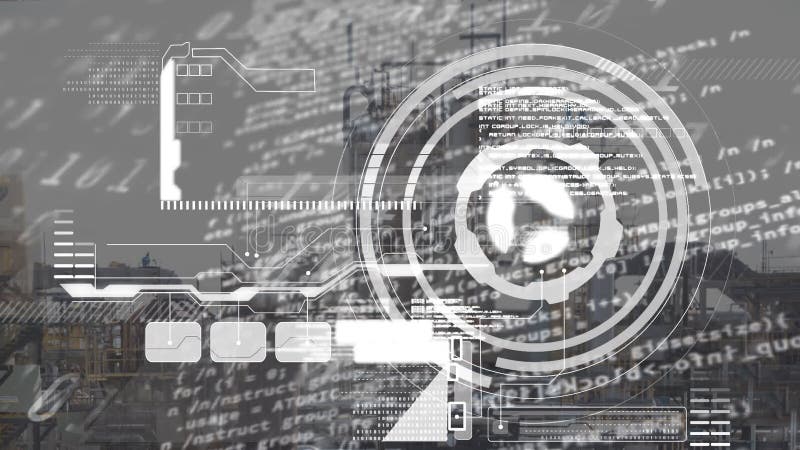 Animation of Digital Interface Over Data Processing Stock Video - Video ...
