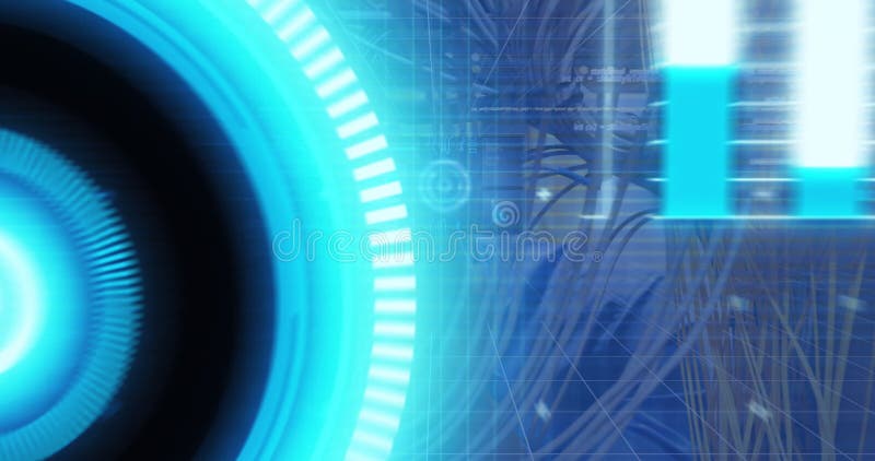 Animation of Digital Interface Over Server Room Stock Footage - Video ...