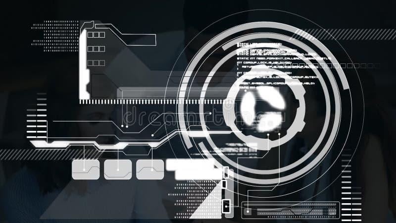 Animation of Digital Interface Over Talking Business People Stock ...