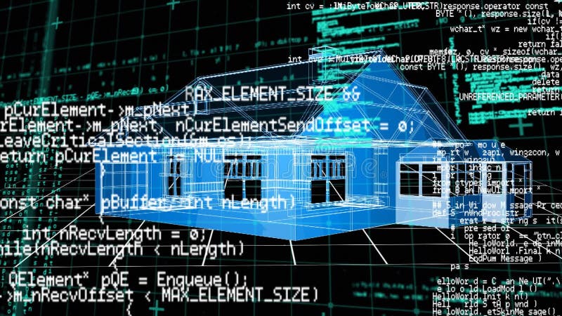 Animation of Digital Interface Showing Information with Architectural ...