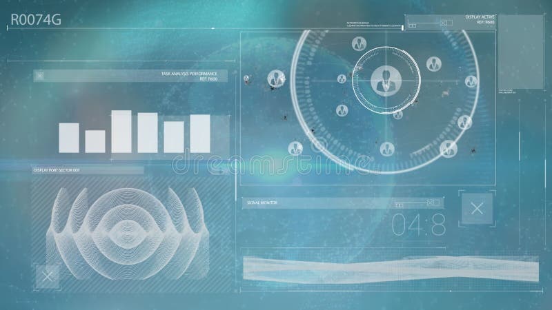 Animation of Digital Screen with Diverse Data and Globe Stock Video ...