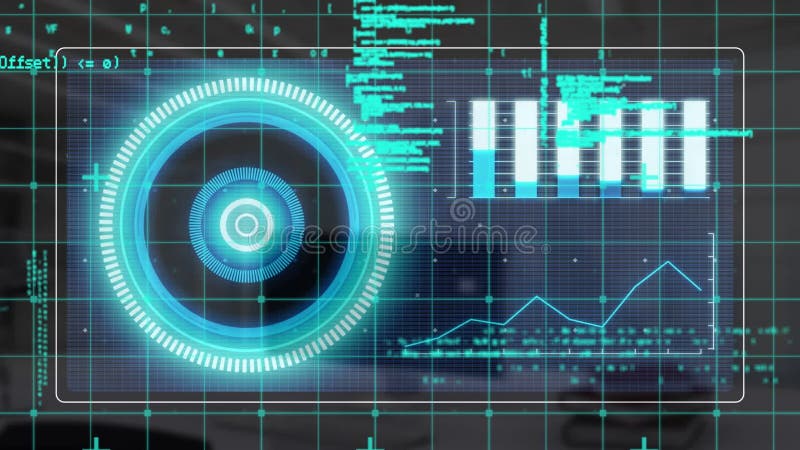 Animation of Digital Screen with Diverse Data Processing Stock Footage ...