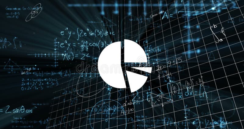 Animation of Digital Screen with Scientific Data, Graphs and Math ...