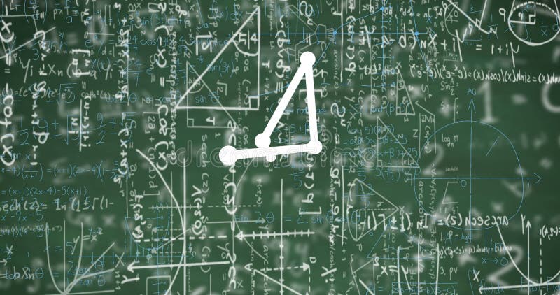 Animation of Digital Screen with Scientific Data, Graphs and Math ...