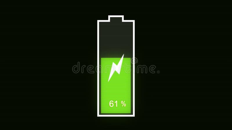 Digital Battery Loading Icon Animation Device Battery Icon Energy ...