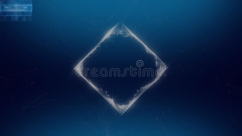 Animation of Digital Square on Navy Background Stock Footage - Video of ...