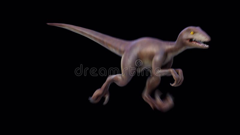 Velociraptor Dinosaur Running on Green Screen Stock Footage - Video of ...