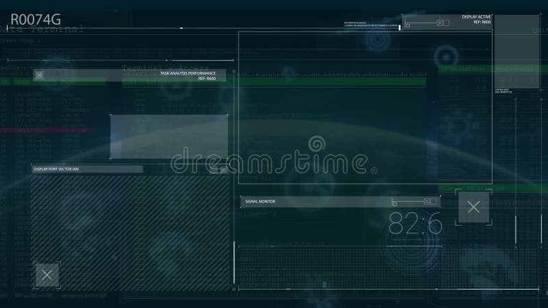 Animation of Diverse Data on Navy Digital Screen Stock Footage - Video ...