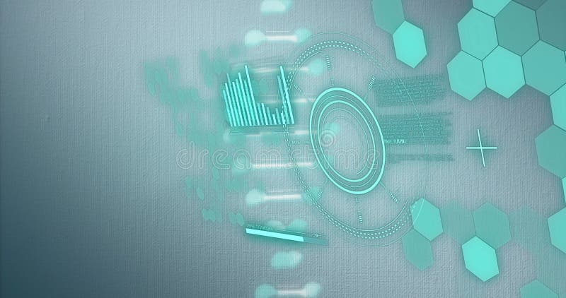 Animation of Dna Helix, Loading Circles, Bar, Graph and Hexagon Pattern ...