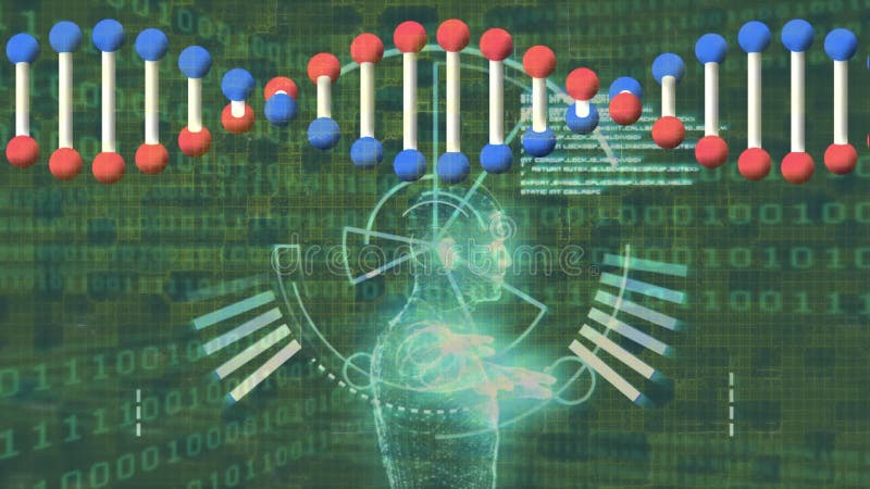 Looping Binary Code Animation Forming a Futuristic Human Silhouette ... Looping Binary Code Animation Forming a Futuristic Human Silhouette ...