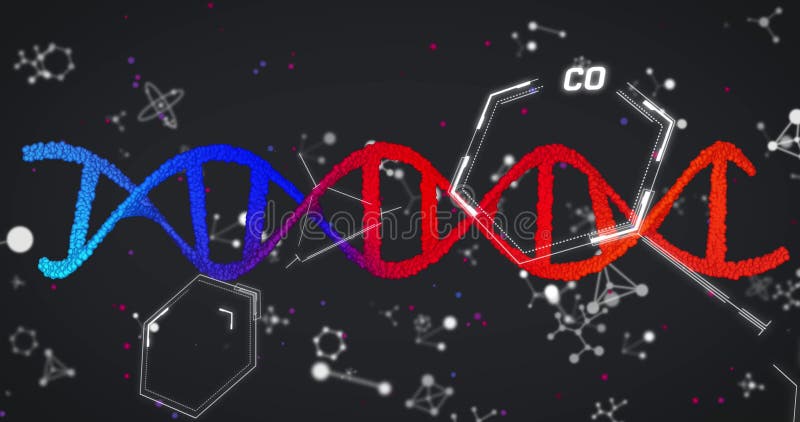Animation of Dna, Molecular and Chemical Structures Against Black ... Animation of Dna, Molecular and Chemical Structures Against Black ...