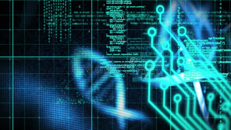 Animation of Dna Strand, Computer Circuit Board and Scientific Data ...