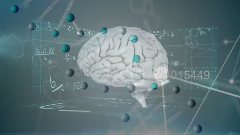 Animation of Dna Strand, Human Brain and Data Processing Stock Video ...