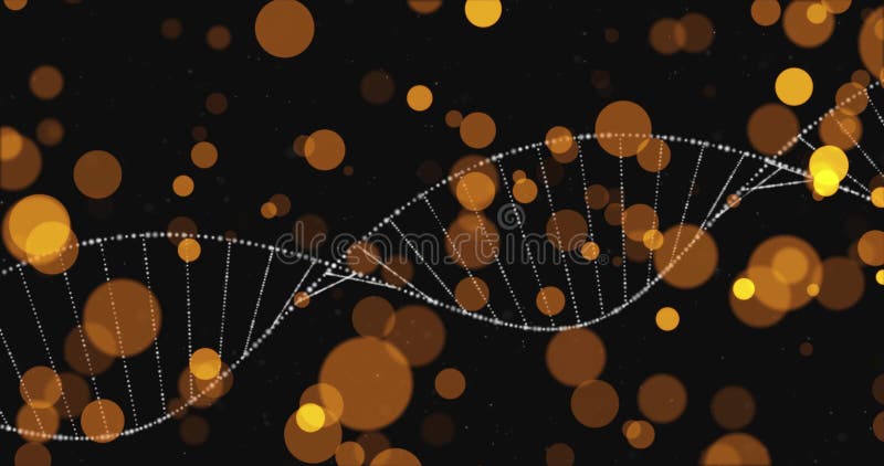 Animation of Dna Strand Over Moving Spots Stock Footage - Video of ...