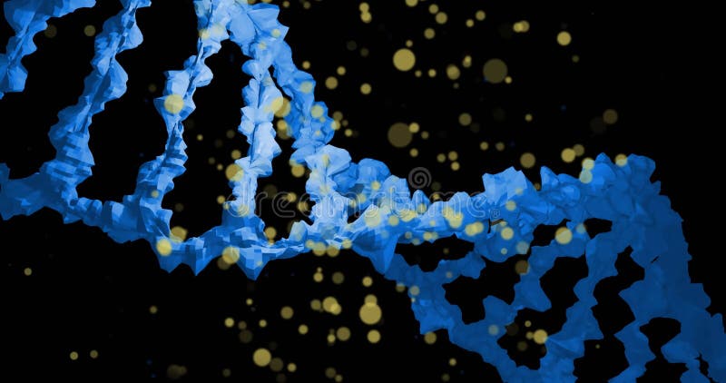 Animation of Dna Strand Over Moving Spots Stock Video - Video of genome ...