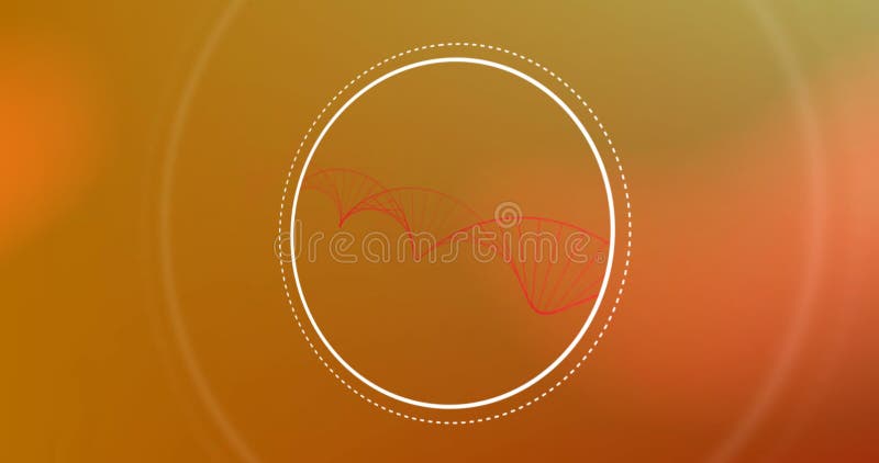 Animation of Dna Strand Spinning and Data Processing on Orange ...