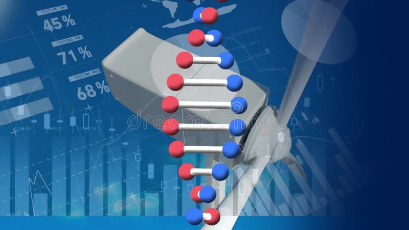 Animation of Dna Strand, Statistics and Data Processing Over Wind ...