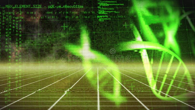 Animation of Dna Structures Spinning and Data Processing Over Grid ...
