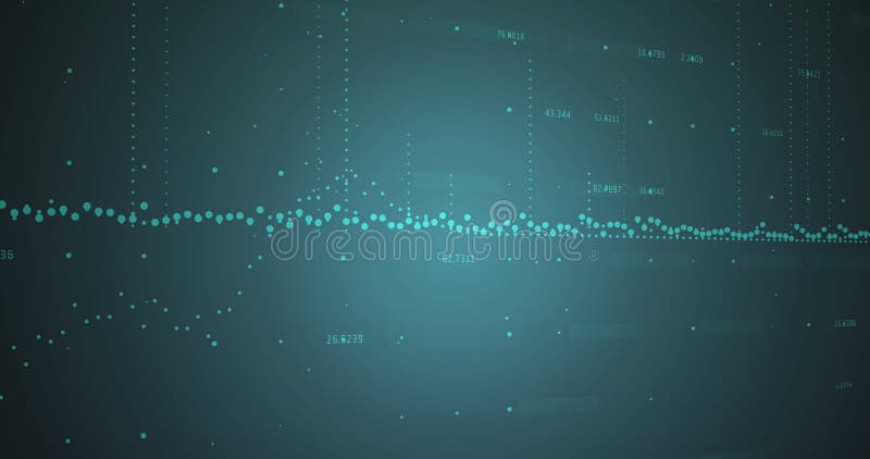 Animation of Dots Forming Graphs with Changing Numbers Against Blue ...
