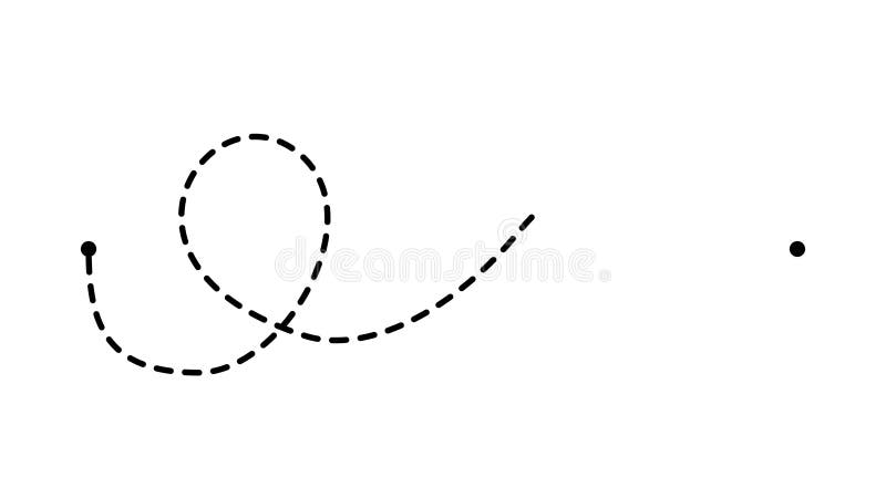 Animation of a Dotted Line Path from Left To Right Point. Concept of ...