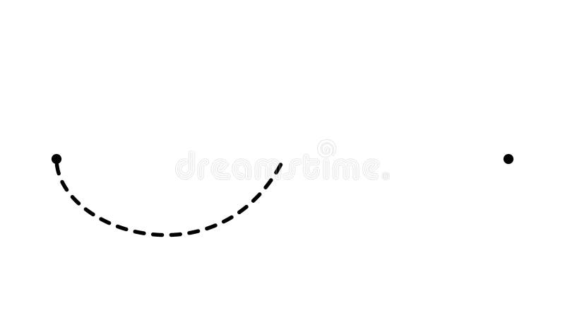 Animation of a Dotted Line Path from Left To Right Point. Concept of ...