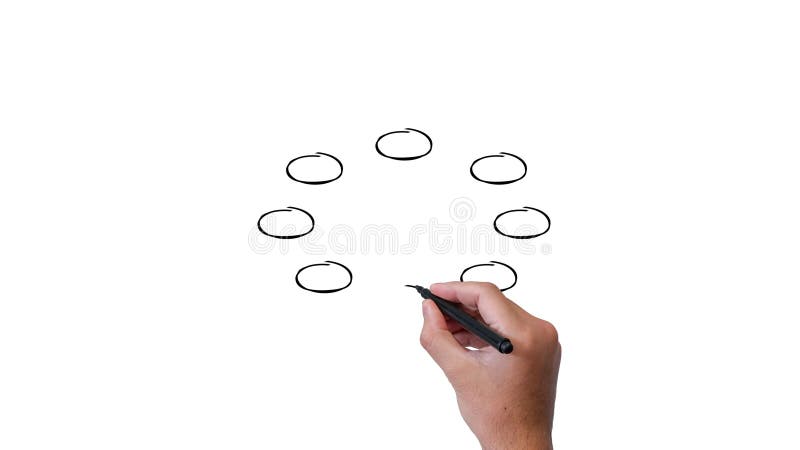 Animation of Drawing of Grandfather Hugging Grandchildren Over Grid ...