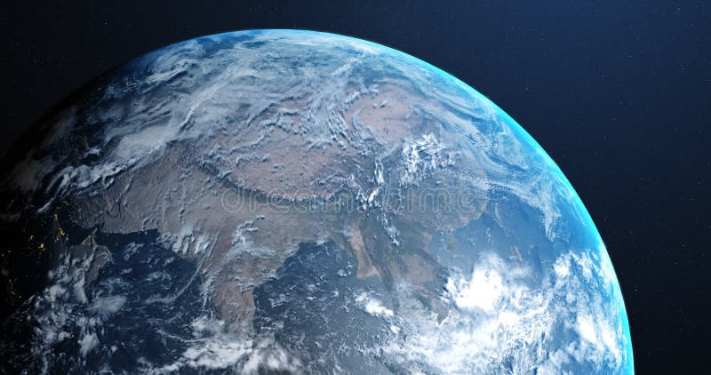 Animation of Earth in Space 4k Stock Footage - Video of copy, change ...