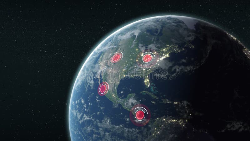 Animation of Earth in Space 4k Stock Video - Video of land, astronomy ...