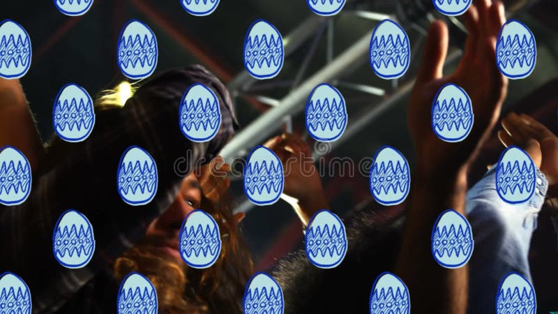 Animation of Easter Eggs Over Diverse Friends Dancing Stock Footage ...