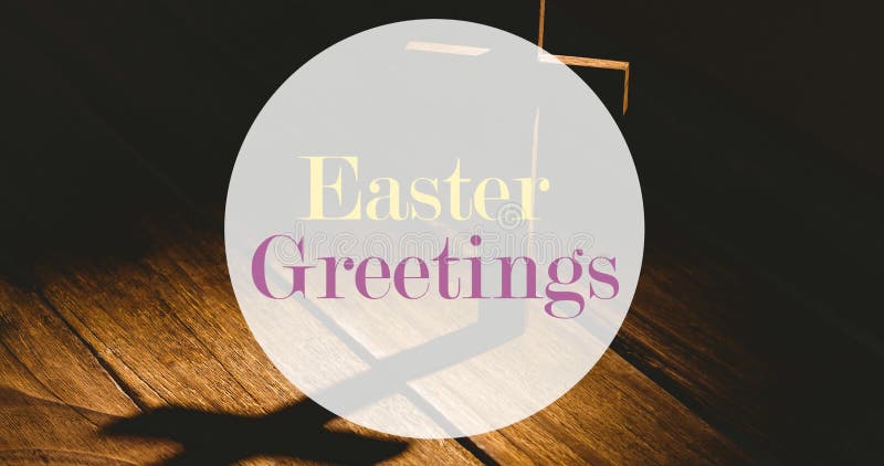Animation of Easter Greetings Text Over Cross Stock Video - Video of ...