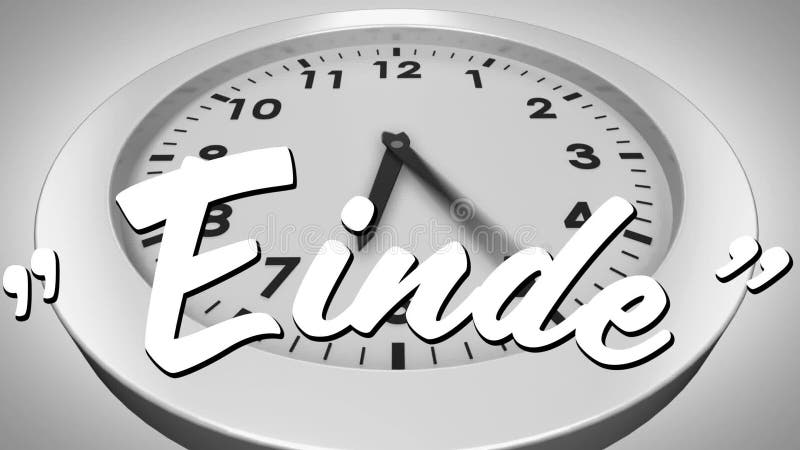 Animation of Einde Text Over Multiple Clock Moving Fast Stock Video ...