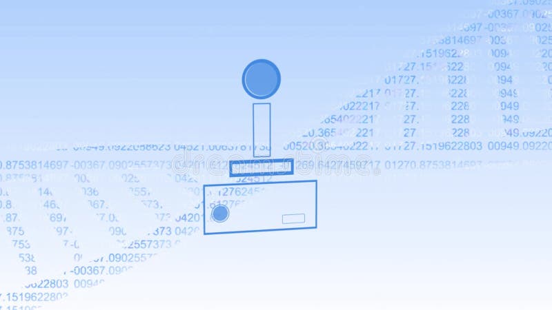 Animation of Electronic Device and Dna on Light Blue Background Stock ...