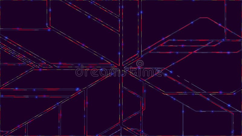 Animation of the Electronic Metro Map Neon Lines Move Along a Given ...