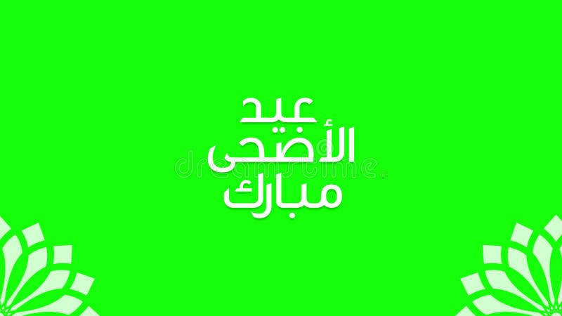 Animation with Elegant Arabic Calligraphy for the Text "Eid Al-Adha ...