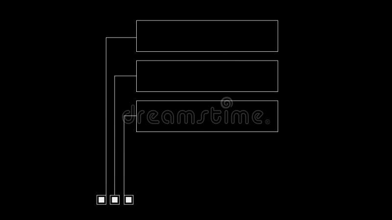 Animation Elements HUD Frame Lines Callout for Text on Black Bg 4K ...