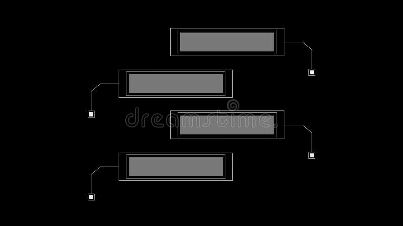 Animation Elements HUD Frame Lines Callout for Text on Black Bg 4K ...