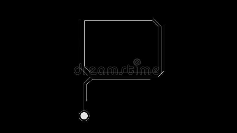 Animation Elements HUD Frame Lines Callout for Text on Black Bg 4K ...