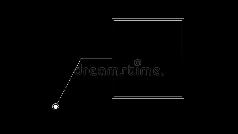 Animation Elements HUD Frame Lines Callout for Text on Black Bg 4K ...
