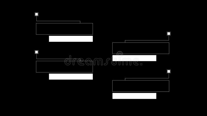 Animation Elements HUD Frame Lines Callout for Text on Black Bg 4K ...