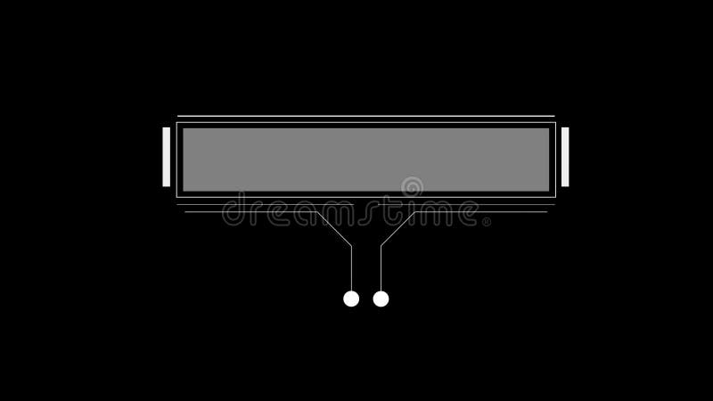 Animation Elements HUD Frame Lines Callout for Text on Black Bg 4K ...