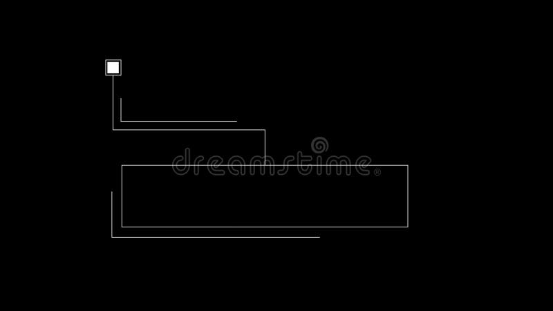 Animation Elements HUD Frame Lines Callout for Text on Black Bg 4K ...