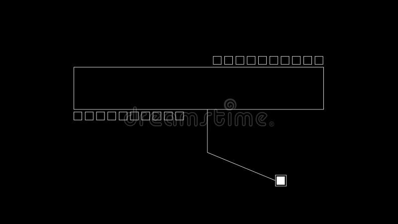 Animation Elements HUD Frame Lines Callout for Text on Black Bg 4K ...