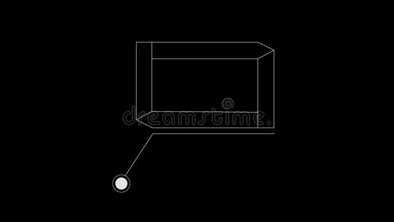 Animation Elements HUD Frame Lines Callout for Text on Black Bg 4K ...