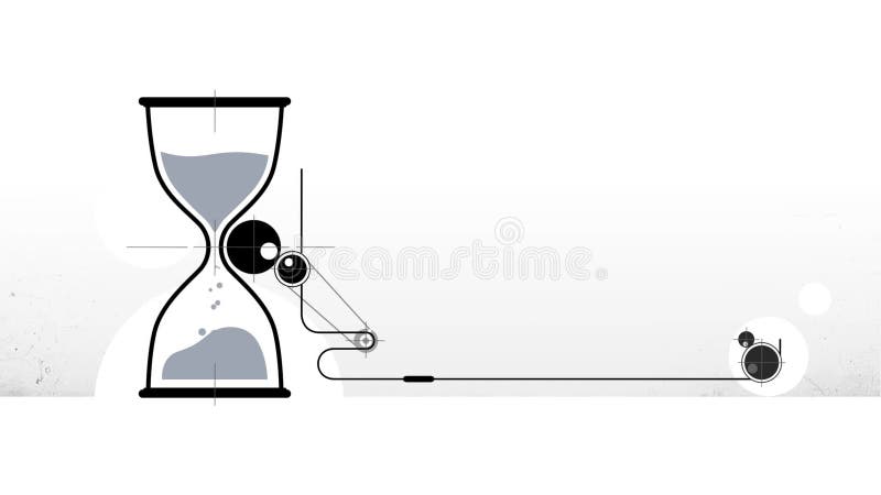 Animation Elements with Sand Clock Symbol on Background Stock Video ...