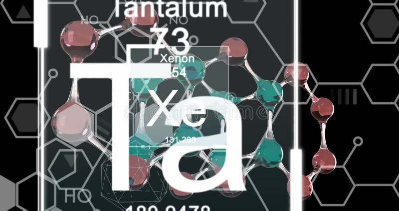 Animation of Elements Symbols, Chemical Structures and Scientific Data ...