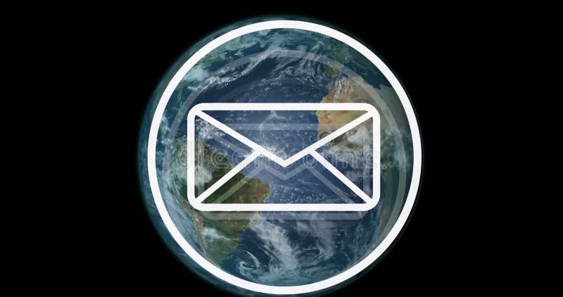 Animation of Email Icon and Data Processing Over Globe Stock Video ... Animation of Email Icon and Data Processing Over Globe Stock Video ...