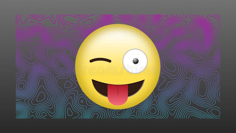Animation of Emoji Icon on Patterned Background Stock Footage - Video ...